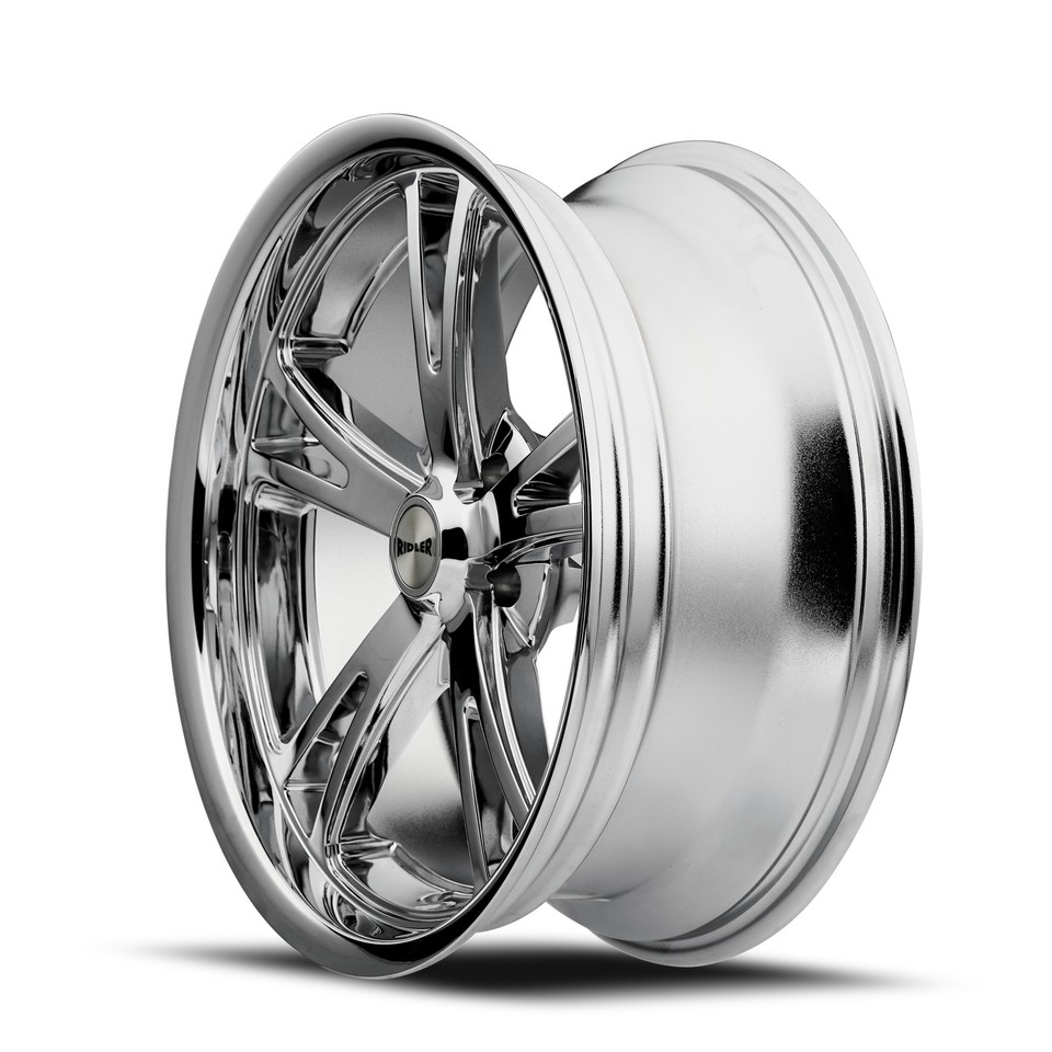 (Set-4) Ridler 606 20x10 + 20x8.5 5x127 0mm Chrome Staggered Wheels ...