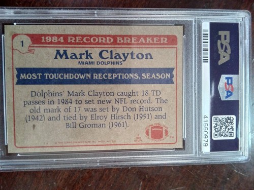 1985 TOPPS FOOTBALL #1 MARK CLAYTON PSA 6 #41550979 | eBay