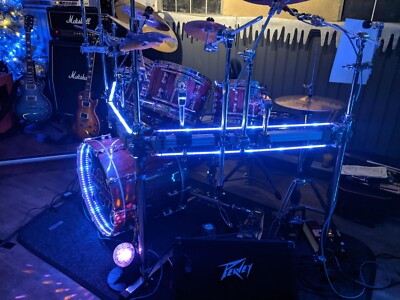 Custom Pro LED Lighting Set for Pearl Icon Maybe DR-80 Drum Rack ...