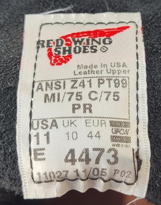 Red Wing 4473 Size 11 E Steel Toe Work Boot Black MSRP $365 | eBay