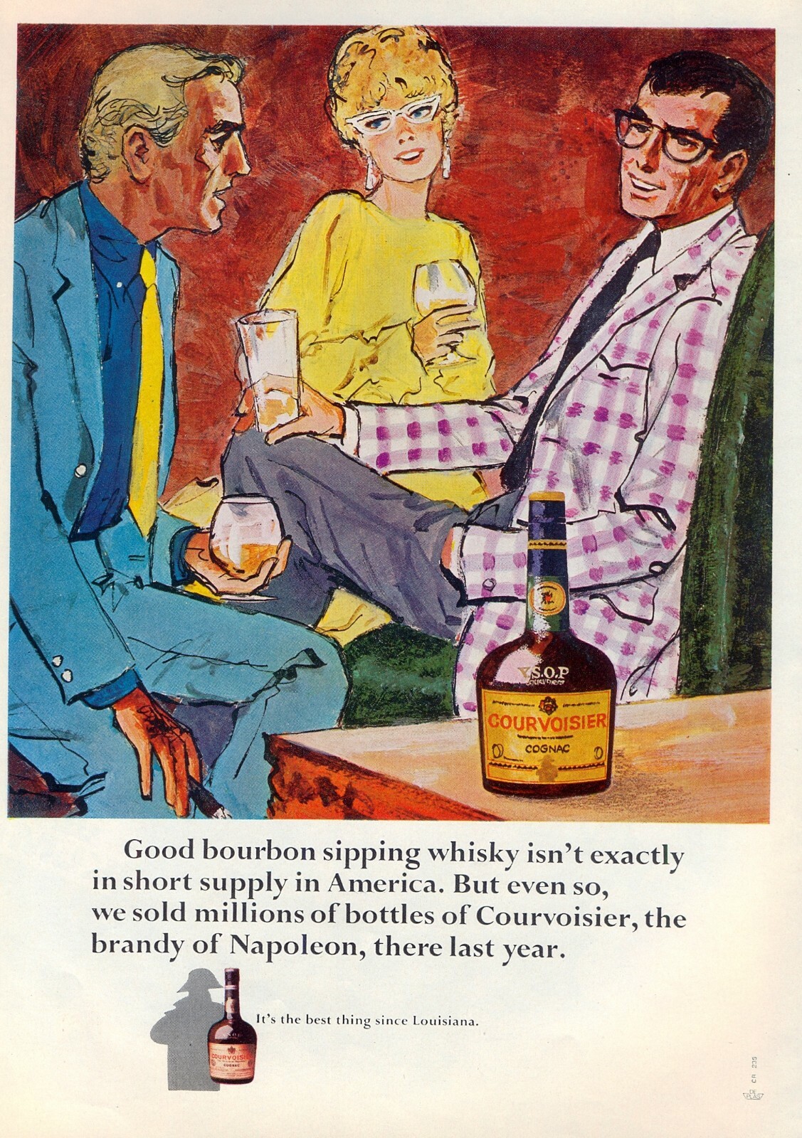 COURVOISIER: the Brandy of Napoleon. Original 1970s ADVERTISEMENT. Free ...