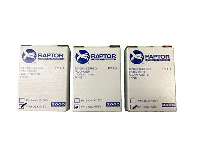RAPTOR COMPOSITE PIN NAILS ( 3 boxes pack 6,000 pin nails ) P/18-063 | eBay