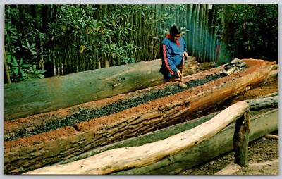 American Indian Canoe Making - Fire Method Used Before Metal Tools ...