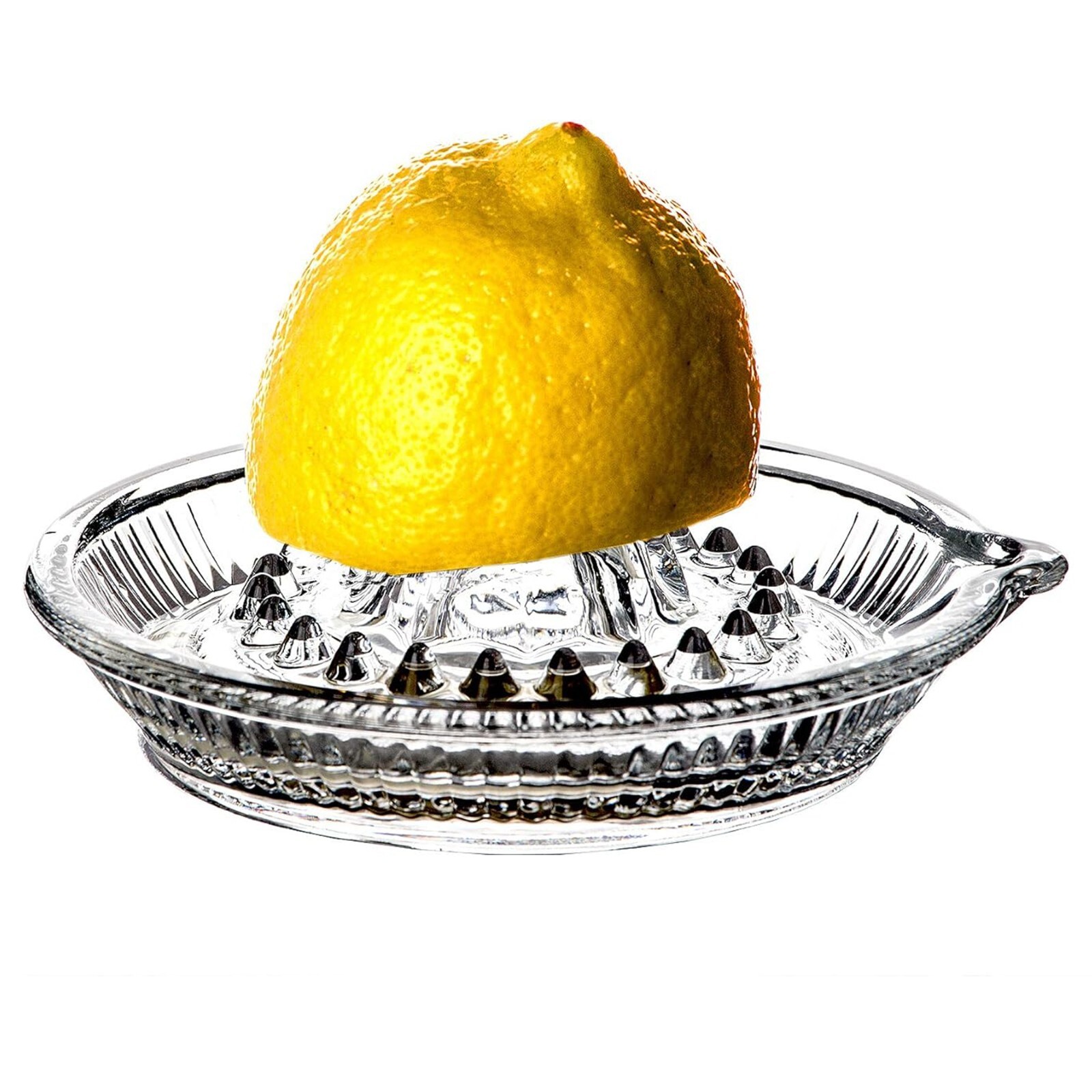 16cm Glass Citrus Lemon Orange Lime Squeezer Strainer Fresh Hand Juicer ...