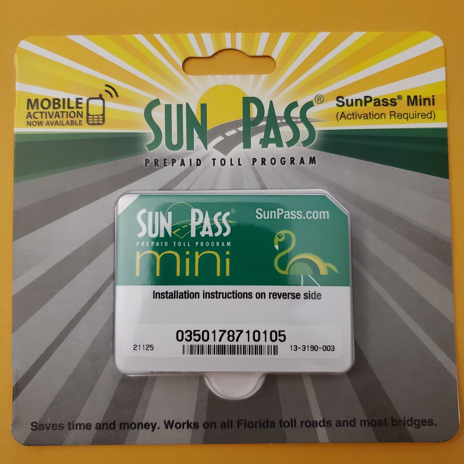 NEW SunPass Transponder Mini Sticker Pre-Paid Toll Program FLORIDA free ...