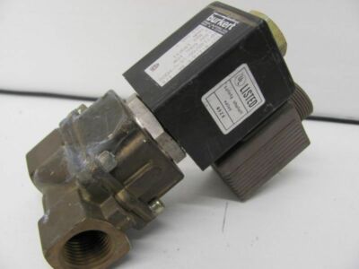 BURKERT SOLENOID VALVE 453045Y 140PSI MAX 120V/60HZ W/ BURKERT COIL ...