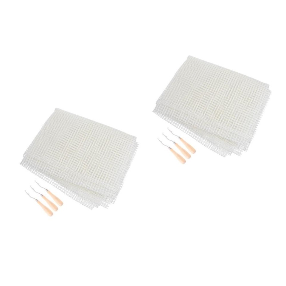 1 Set Latch Hook: Blank Rug Hooking Mesh Canvas With Latch Hook Tool ...