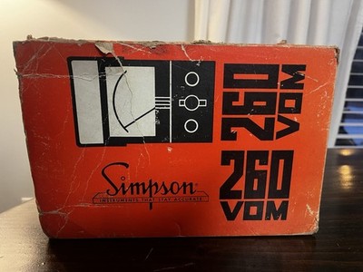 Vintage Simpson 260 Series 6 Handheld Volt Ohm Milliammeter Box Manual ...