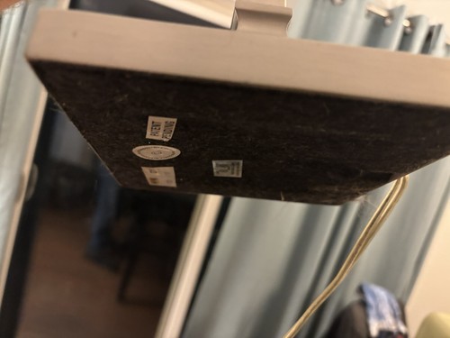 Pasquale Miranda Feiss Frosted Shade Metal Lamp Art Deco Industrial ...