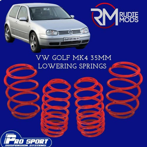 ProSport 35mm Lowering Springs for VW Golf MK4 Authorised Dealer 120484 ...