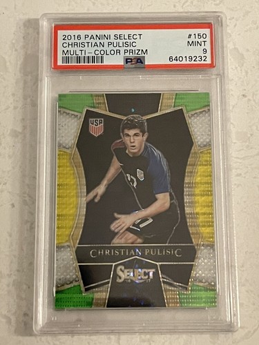 2016 Panini Select Christian Pulisic Multi-Color Prizm #150 PSA 9 RC ...