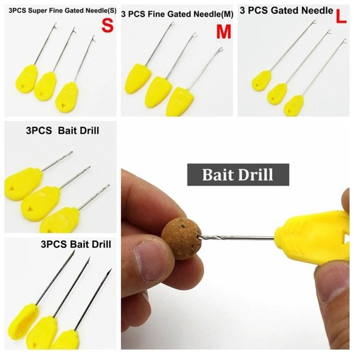 3pcs Hook Drill Carp Fishing Bait Needles Set Fishing Lure Baits | eBay ...