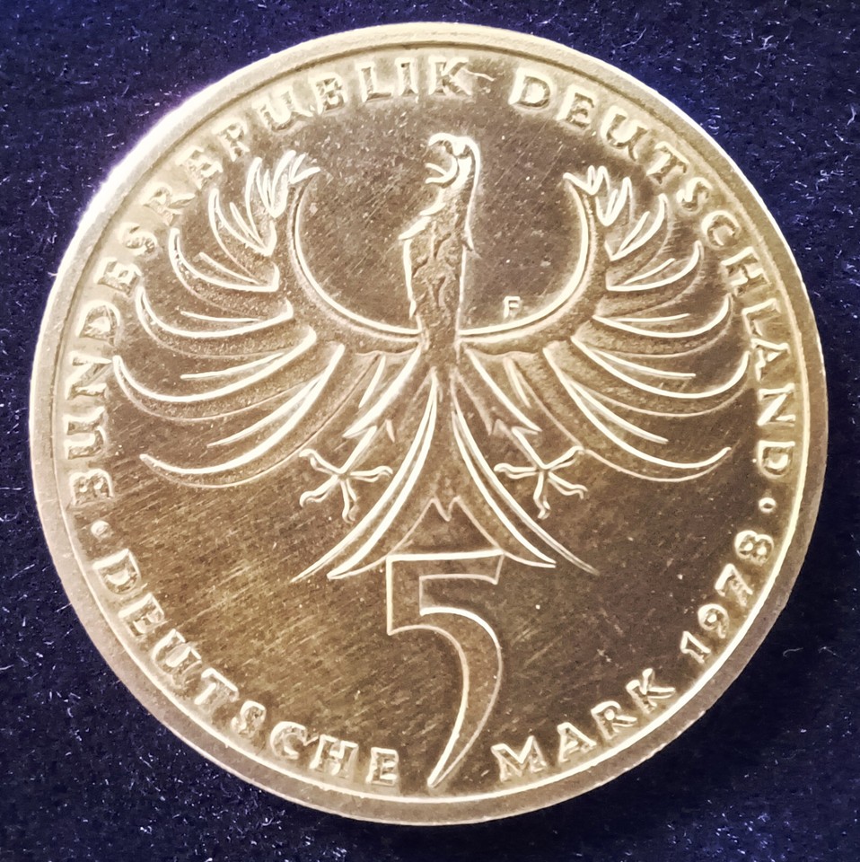 148# DEUTSCHLAND 1978 Silber 0.625 - 5 DM - Todestag Balthasar Neumann ...