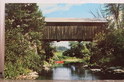 Vermont VT Northfield Falls Covered Bridge Postcard Old Vintage Card ...