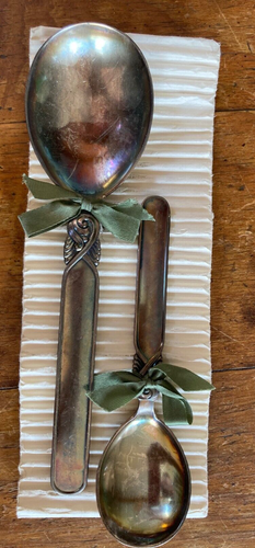 C.G. Hallberg IMA ALP EPNS Nickel Silver 2 serving spoons made in ...