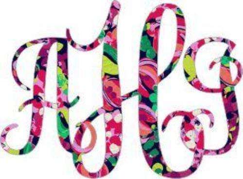 Fancy Monogram Decal - Purple 1 | eBay