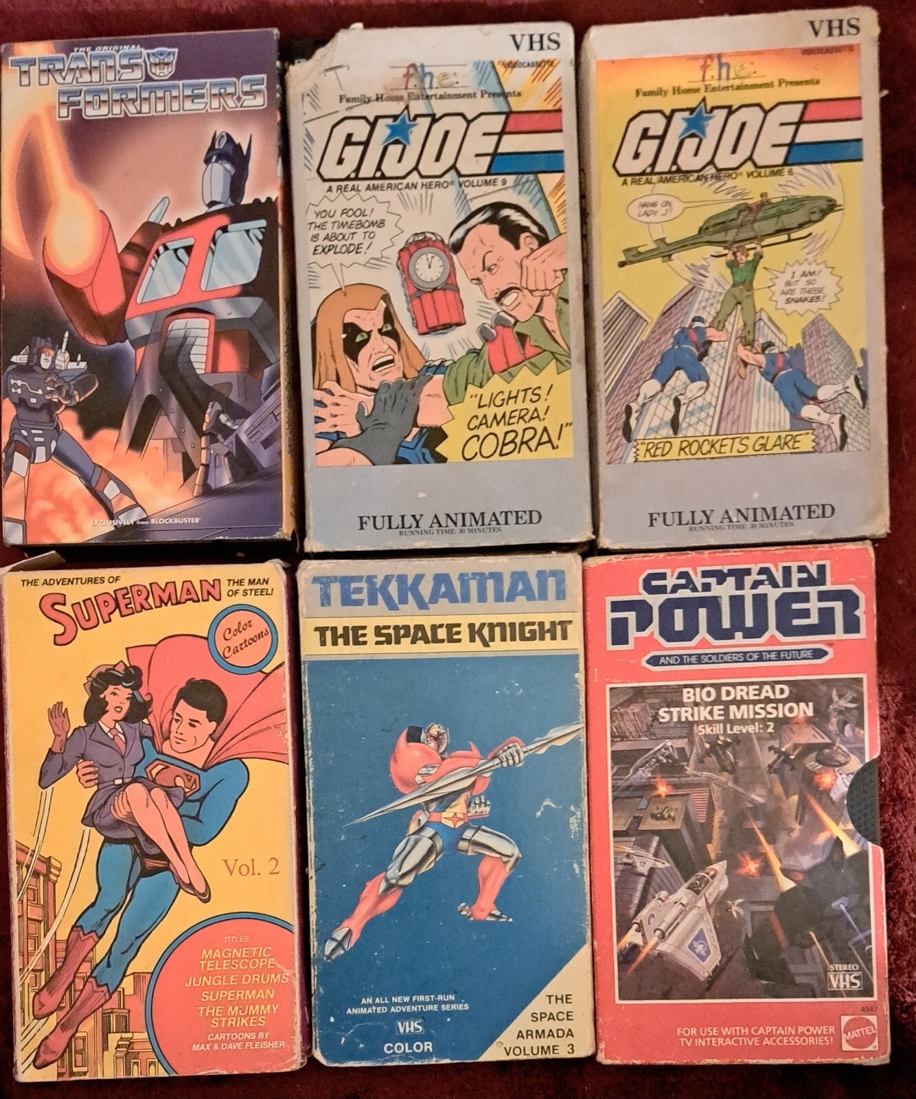 Lot Of 6 Vintage VHS Movies. GI Joe, Transformers,etc. See Pics ...