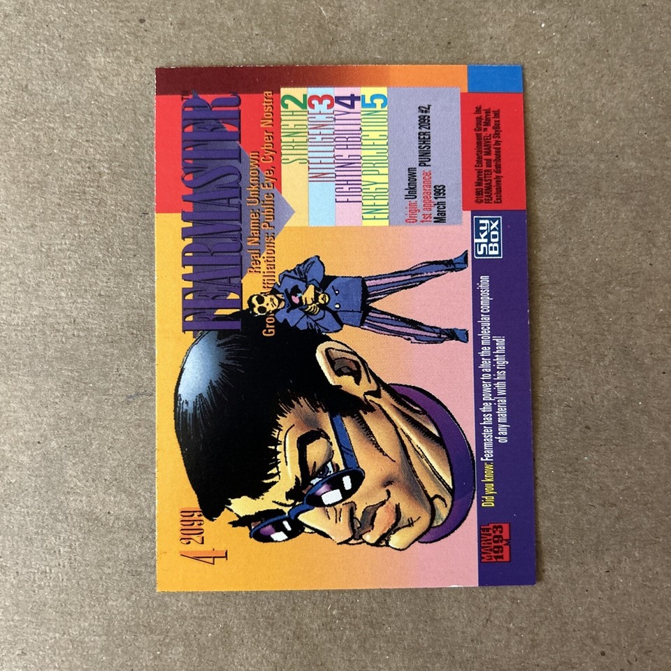1993 Skybox Marvel Fearmaster 2099 Red Foil Insert Card #4 | eBay
