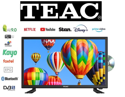 Teac 24" FHD Smart TV & DVD Combo 12V Built-In DVD Player Android 9.0 ...