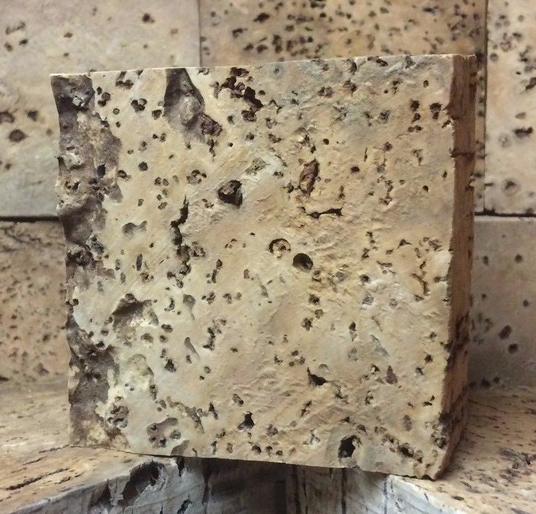 Genuine Portugal Cork Squares Aged 40+ Years Measure: 1 1/8" Thick x 2 ...