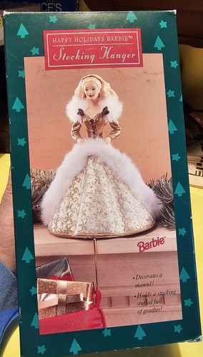1995 Hallmark Holiday Barbie Stocking Hanger | eBay