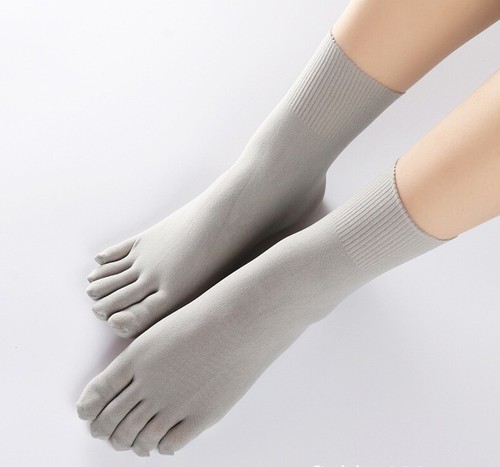 Seamless Separate 5 Toes Gloves Socks Nylon Sheer Five Toes Ankle Short ...