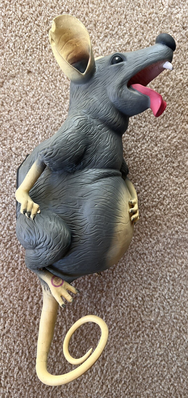 Gemmy Halloween Fat Rat 15" Talking Animated Burping PLEASE READ ...