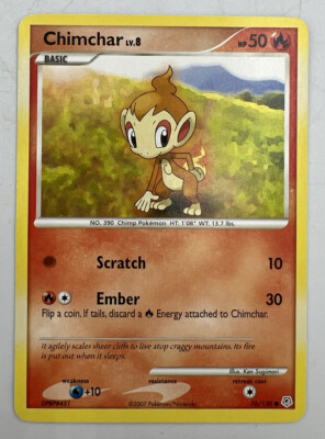 Chimchar Pokemon TCG - Diamond and Pearl - 76/130 - Non Holo - NM/LP | eBay