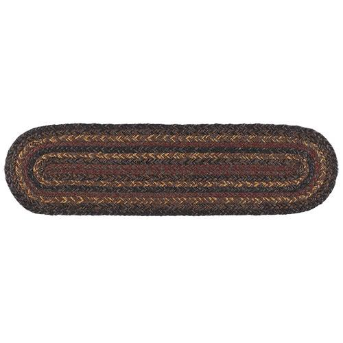 New Primitive Black Wine Grey Slate Braided Rug Jute Candle Mat Table ...
