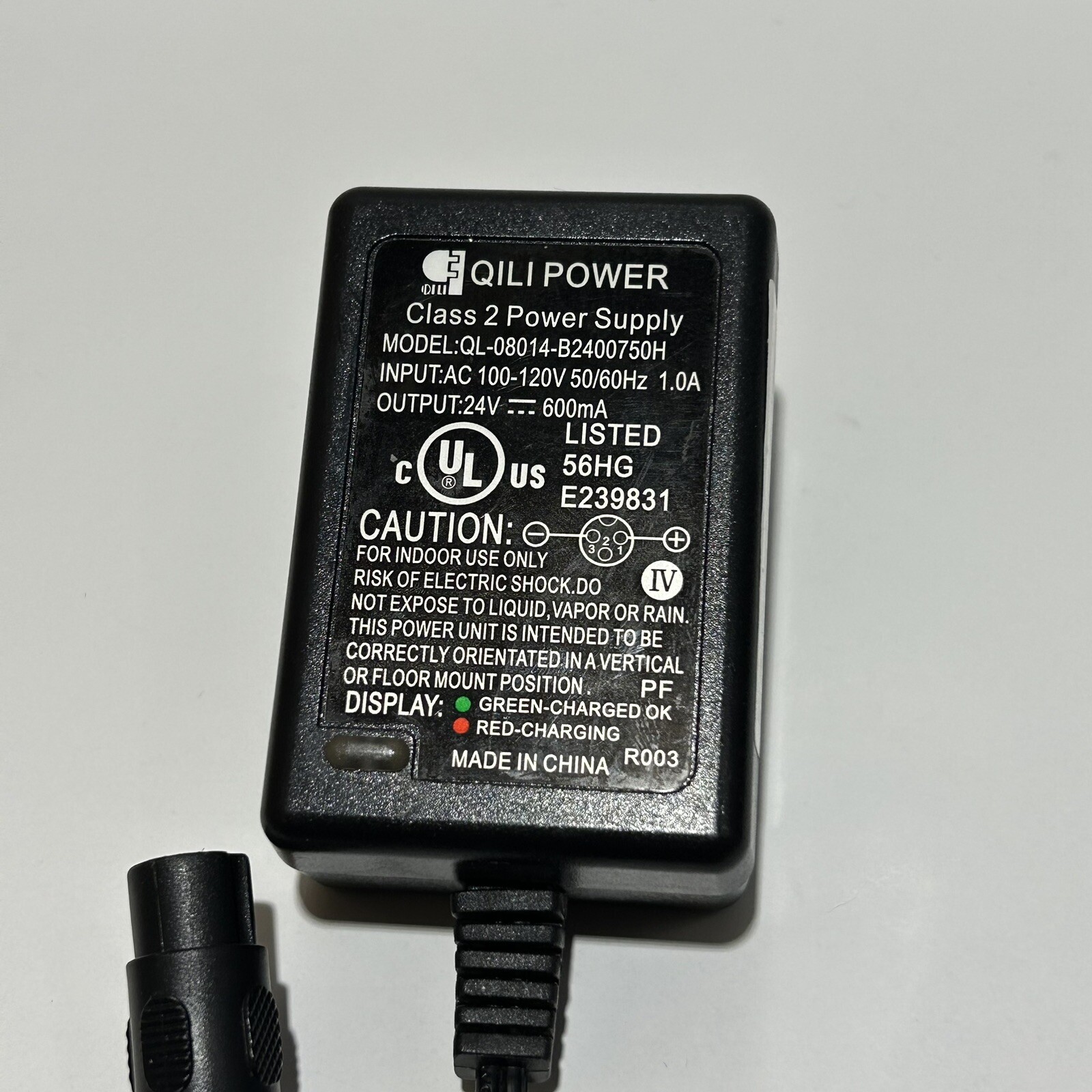 Qili Class 2 Power Supply Model QL-08014-B2400750H 24V 600mA | eBay