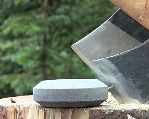 Round Dual Grit Sharpening Stone Axe Blade Edge Sharpener | eBay