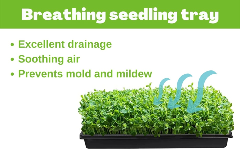 1020 Mesh Bottom Trays Soil Trays 10pack Seedling Starter Microgreen ...