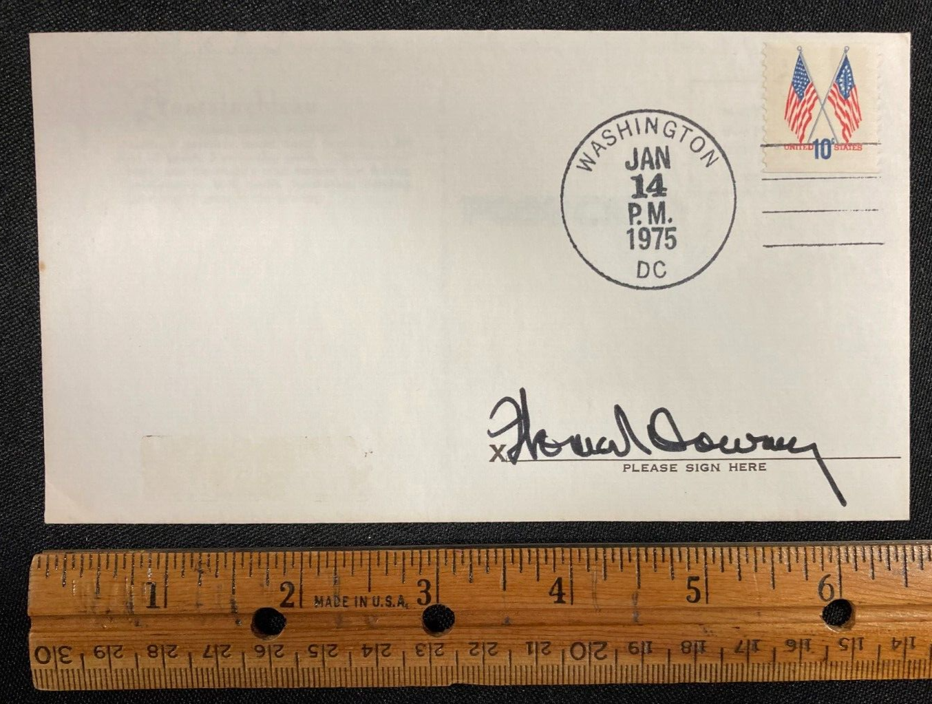 1975 Hand Signed FDC Congressman VA Thomas N. Downing w/coa JSA Avail ...