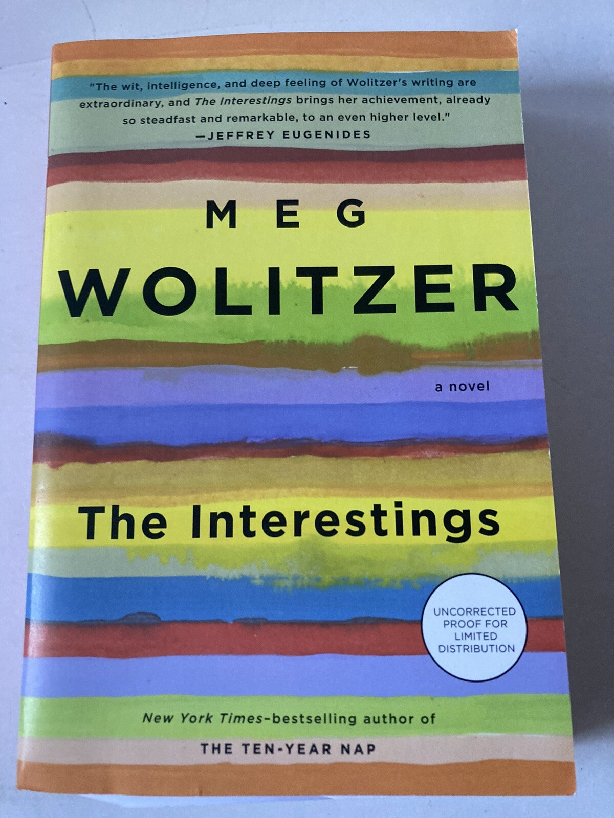 Meg Wolitzer The Interestings ARC Advancr Reading Copy Paperback Proof ...