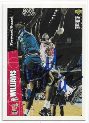 WALT WILLIAMS Autographed Signed 1996-97 UDCC card #83 Miami Heat COA ...