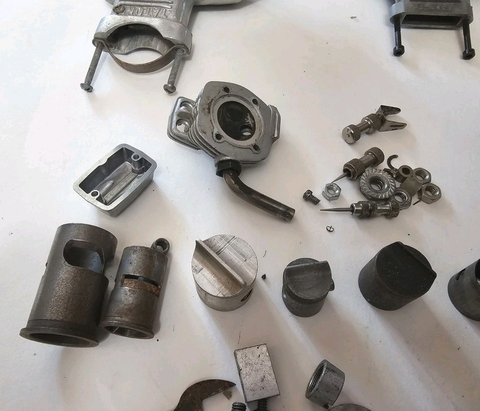 RC Engine Parts Lot .20 and up - Mufflers, Head, Sleeves, Piston ...