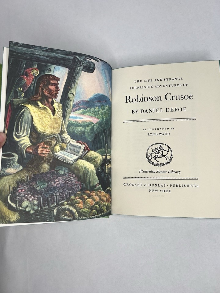 ROBINSON CRUSOE Daniel Defoe Illustrated Junior Library Printing 1980 ...