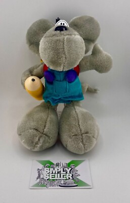 🔥 Diddl Maus Grau mit Stift und Rucksack ca. 15cm Plüsch TOP Zustand ...