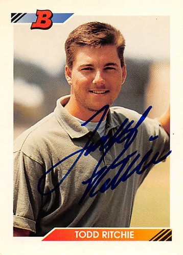Todd Ritchie autographed baseball card (Minnesota Twins, FT) 1992 ...
