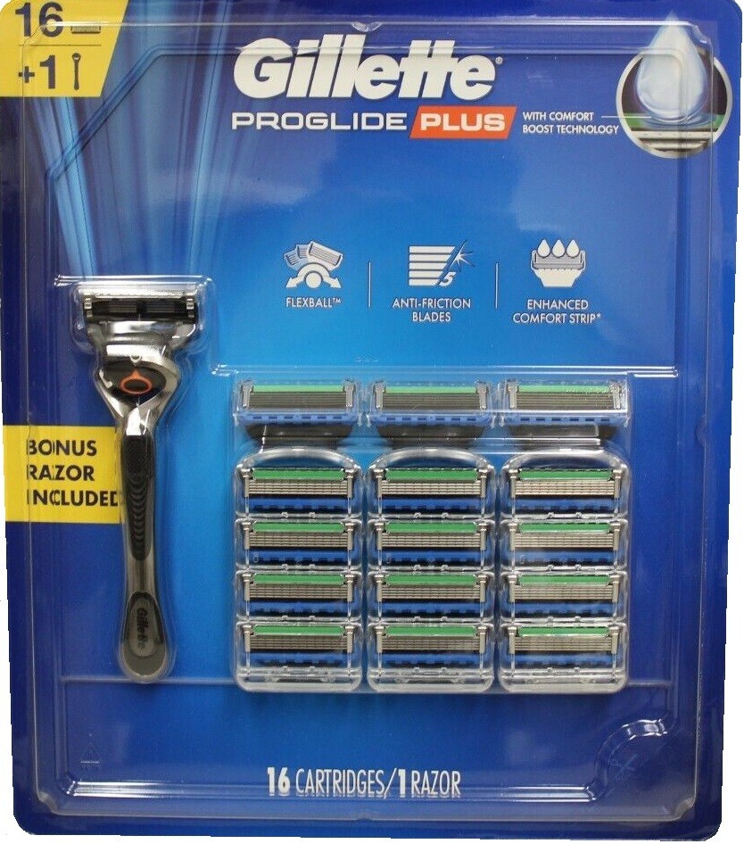 Gillette ProGlide Plus 5-Blade Razor 16 Cartridge & 1 Handle Fits ...