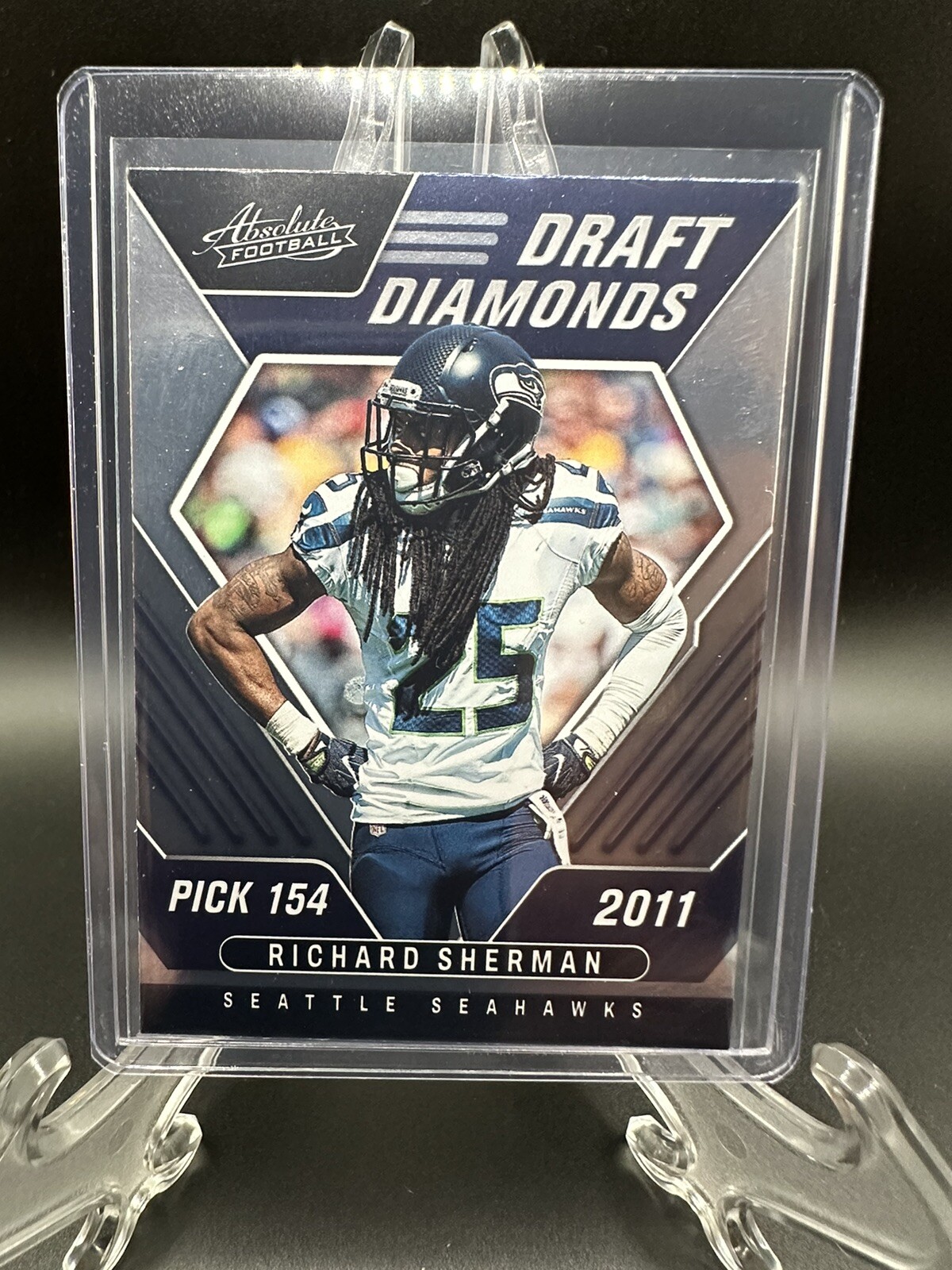 2022 PANINI ABSOLUTE RICHARD SHERMAN DRAFT DIAMONDS INSERT CARD ...