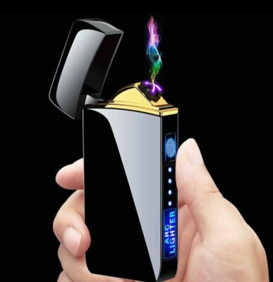 Windproof USB Charge Dual Arc Plasma Ignition Touch Induction Lighter ...