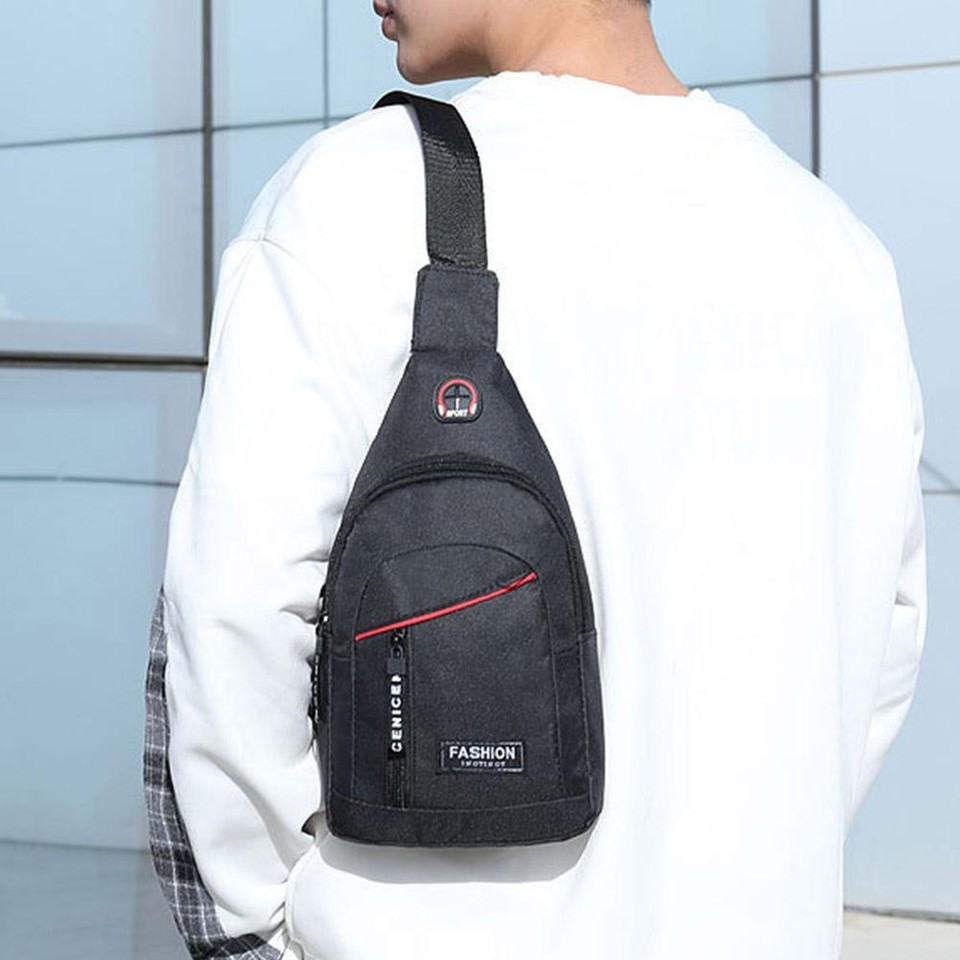 Casual Men's Chest Bag Outdoor Travel Sport Shoulder Diagonal Crossbag ...