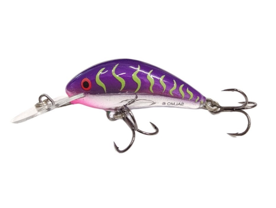 Salmo Hornet Floating 5 Lure - Purple Chrome - 2" 1/4 oz Crankbait Lure ...
