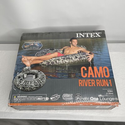 Intex River Run I Inflatable Float Lounge - Camo (58835EP) 809395313234 ...