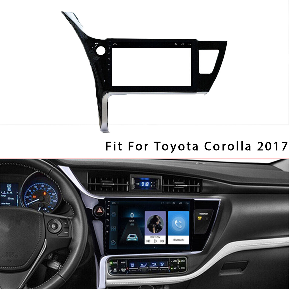 Car Stereo Radio Bezel DVD Trim Fascia Fit For Toyota Corolla 2017 ...