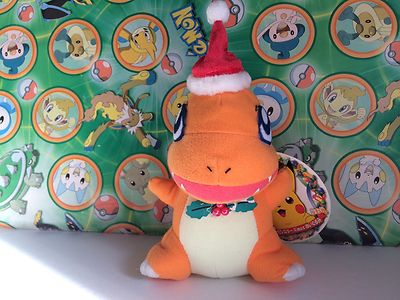 Pokemon Plush Santa Charmander 1998 Christmas Xmas Holiday Doll soft ...
