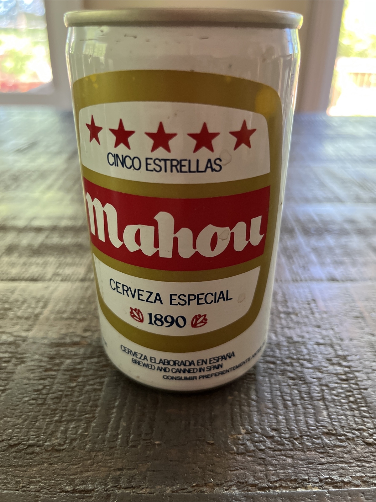MAHOU SPAIN BREWING PULL TAB INTACT BEER CAN GREAT CONDITION ALE LAGER ...