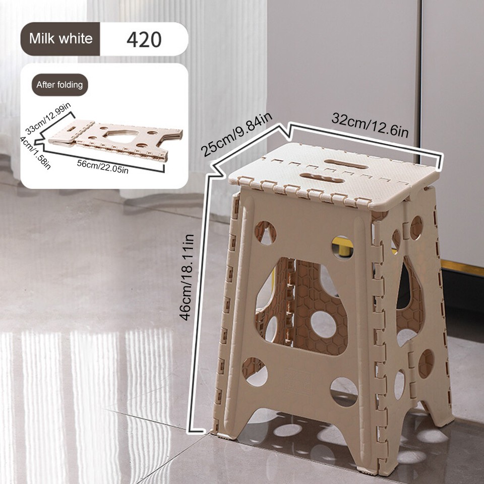 18 Inch Folding Step Stool 400 LBS Capacity Foldable Stool Collapsible ...