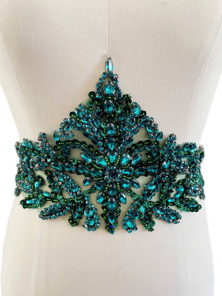 Rhinestone Applique Crystal Motif Shiny Bead for Wedding Fancy Dress ...